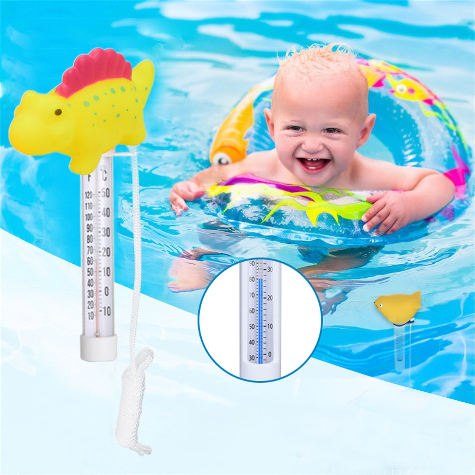 Tdoenbutw Pool Thermometer Floating Pool Animal Hydrotherapy Pool ...