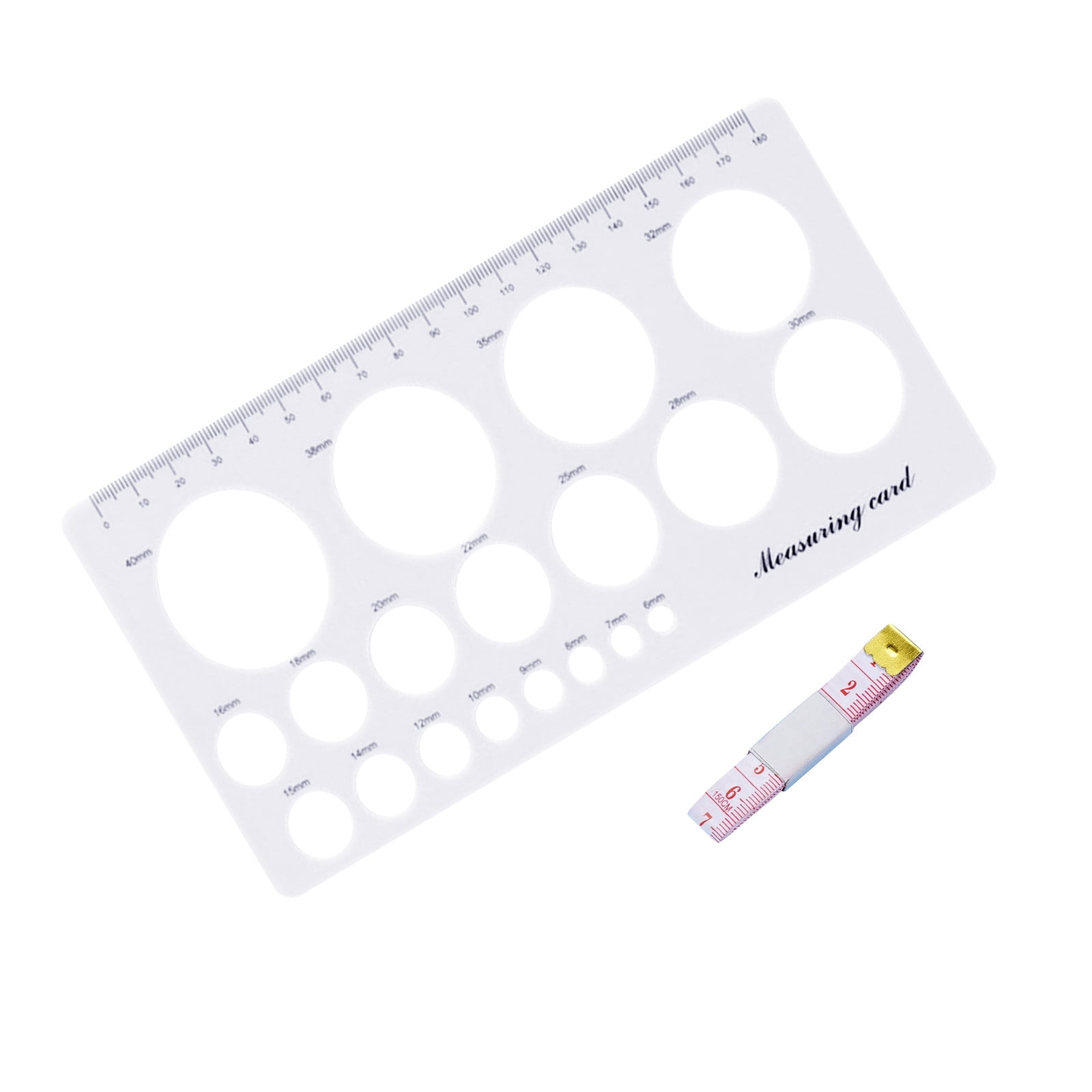 Tdoenbutw Ring Sizer Silicone Nipple Measuring Ruler Measuring Card ...