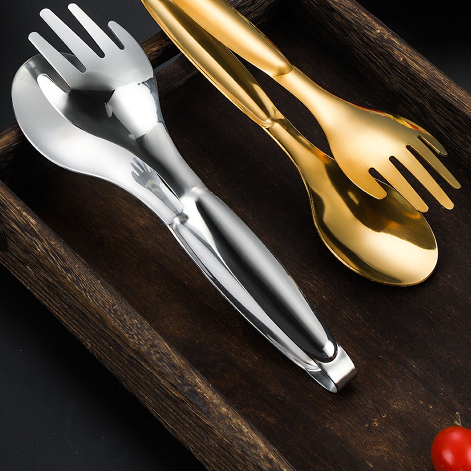 Tdoenbutw tongs for cooking Stainless Steel Saladss Tongs BBQ Kitchen ...