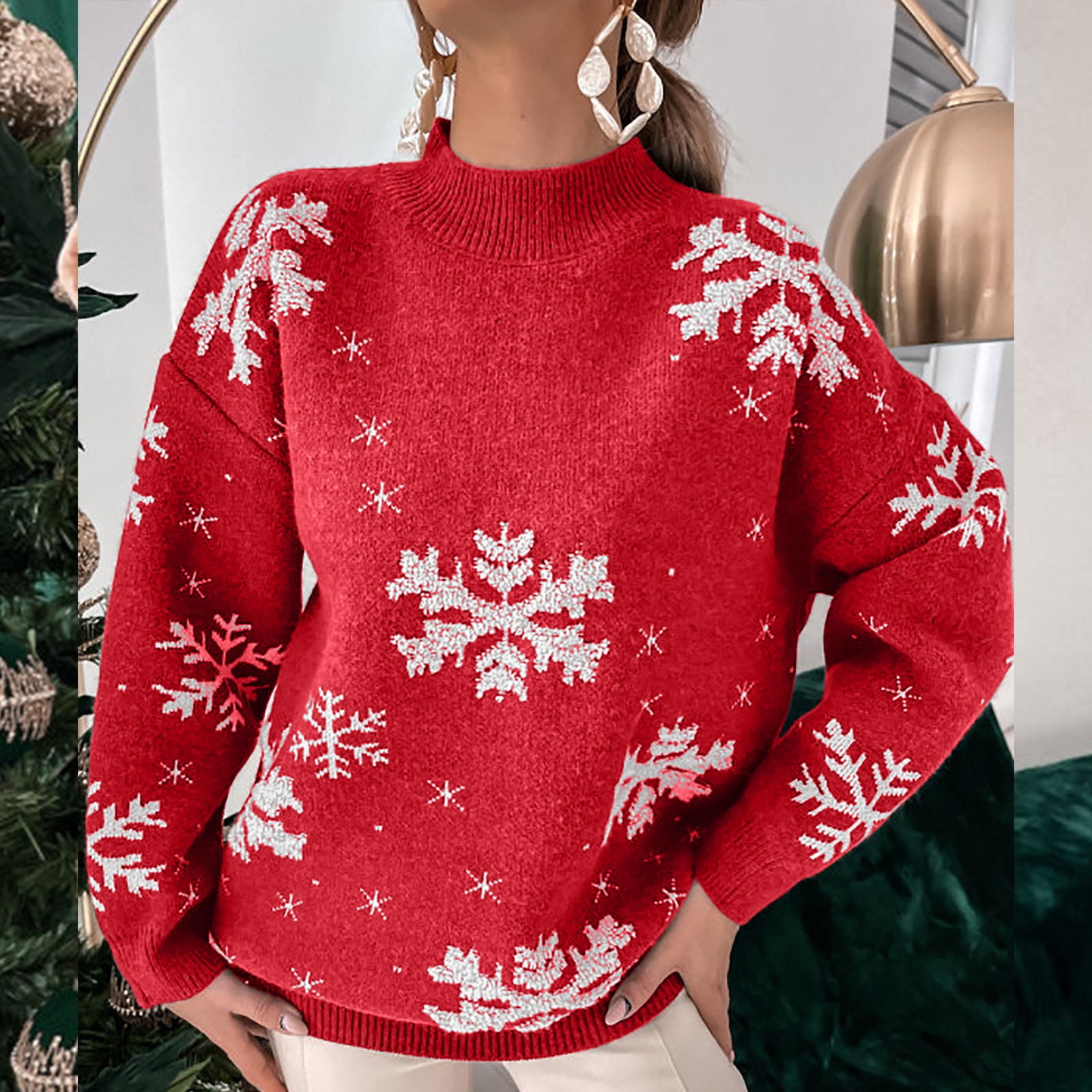 Tdoqot 2023 Sweaters for Women- Pop Gifts for Women Pullover Crew Neck ...