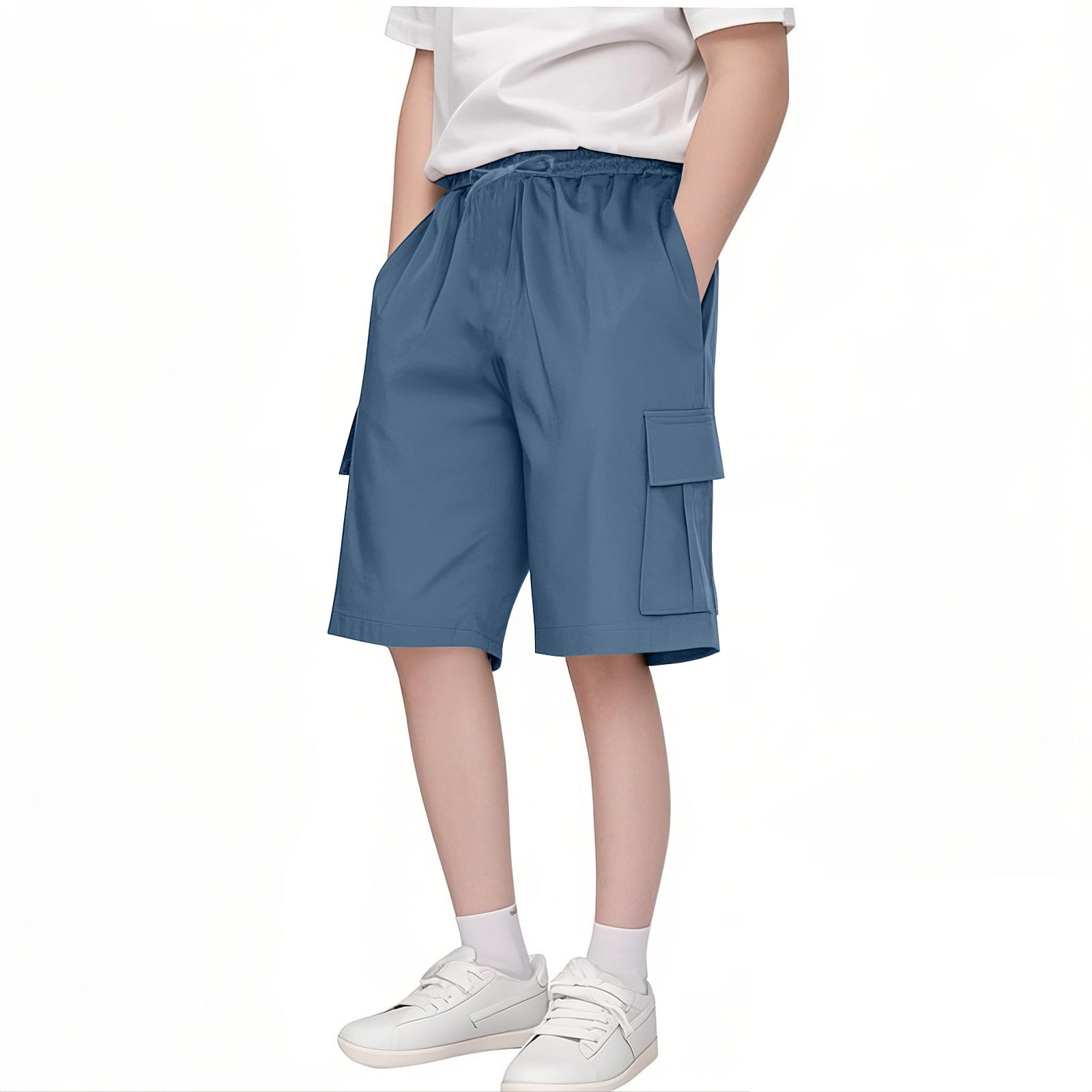 Tdoqot Boys Cargo Shorts with Pockets- Summer Elastic Waist Baggy ...