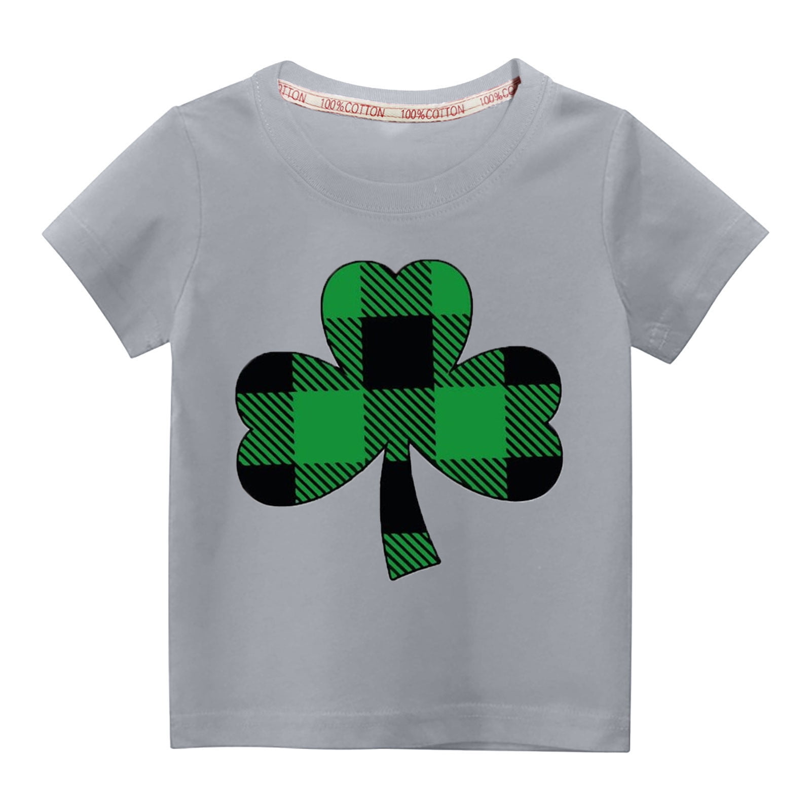 Tdoqot St Patricks Day Shirts Kids- Crewneck Short Sleeve Cute Girls ...