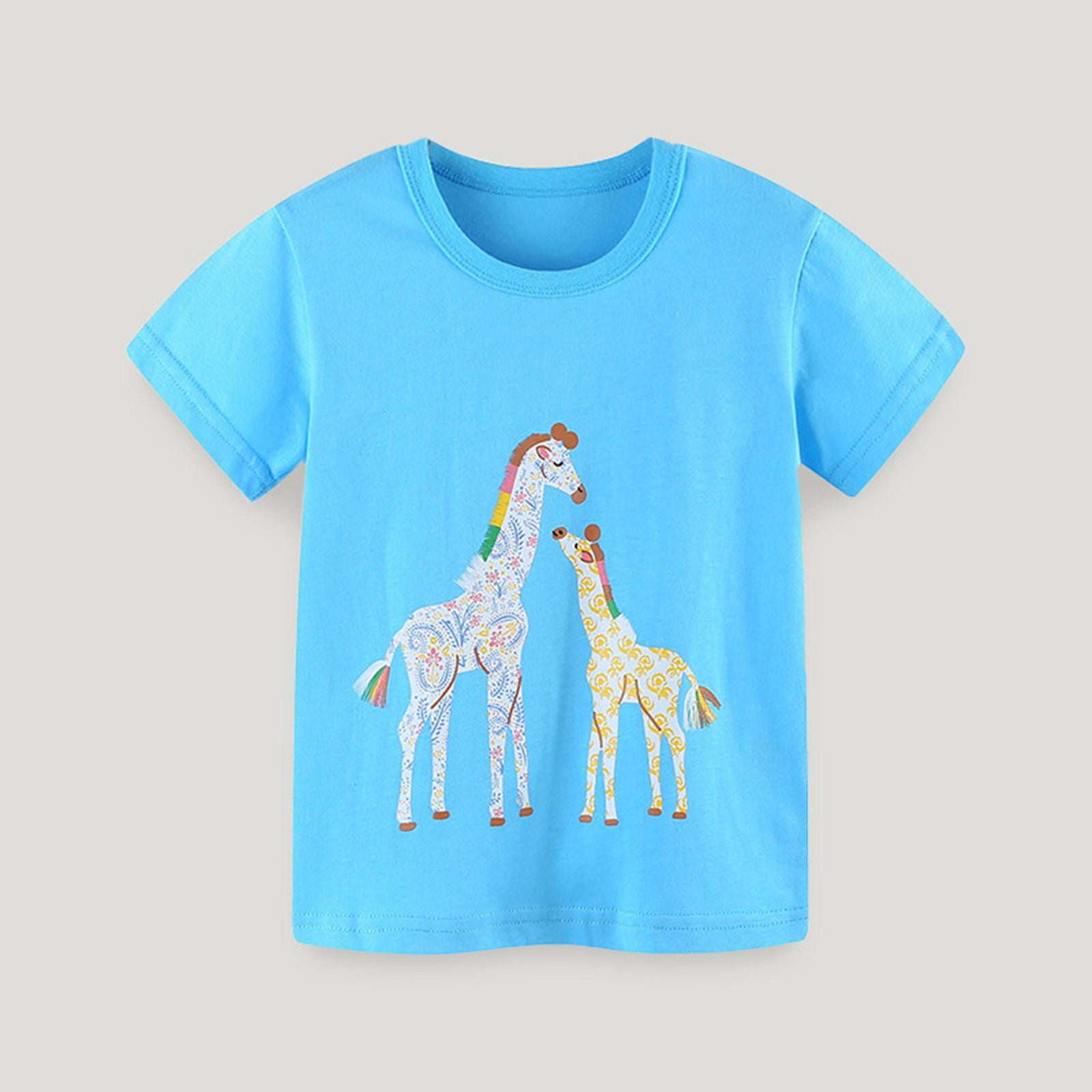 Tdoqot Toddler Boys Graphic T Shirts- Short Sleeve Cute Crewneck Cotton ...