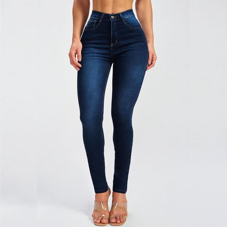 Dark Blue High Waist Tall Classic High Waist Skinny Jeans Dark Denim