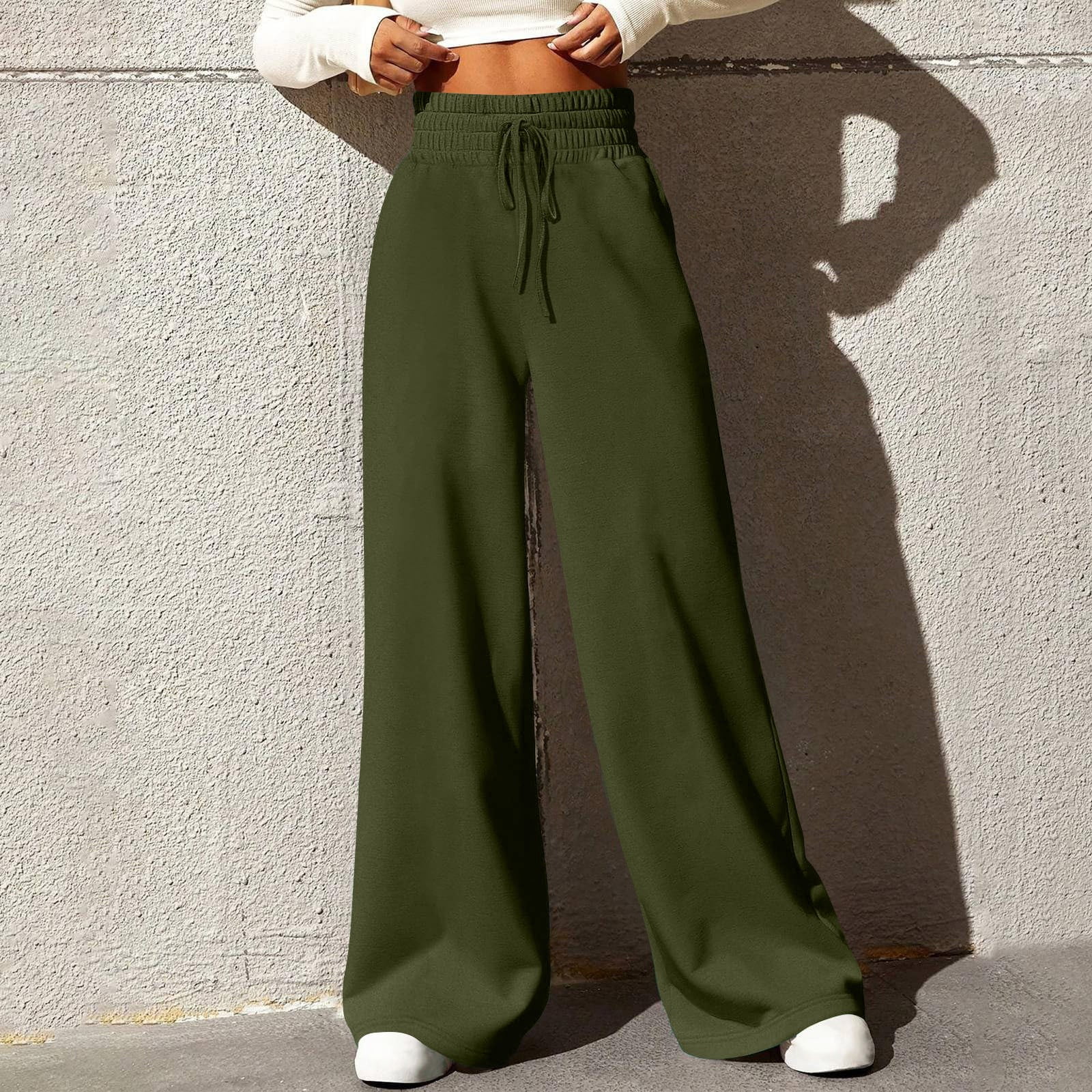 Tdoqot Womens Wide Leg Sweatpants- Baggy Casual Trendy High Rise Pants ...