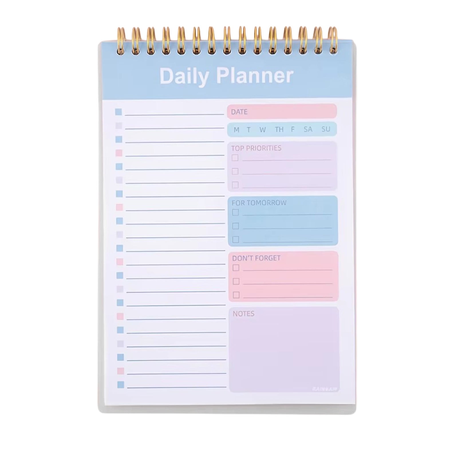 Tdxkok School Supplies Under $3! A5 Coil Daily Planner-Student To-Do ...