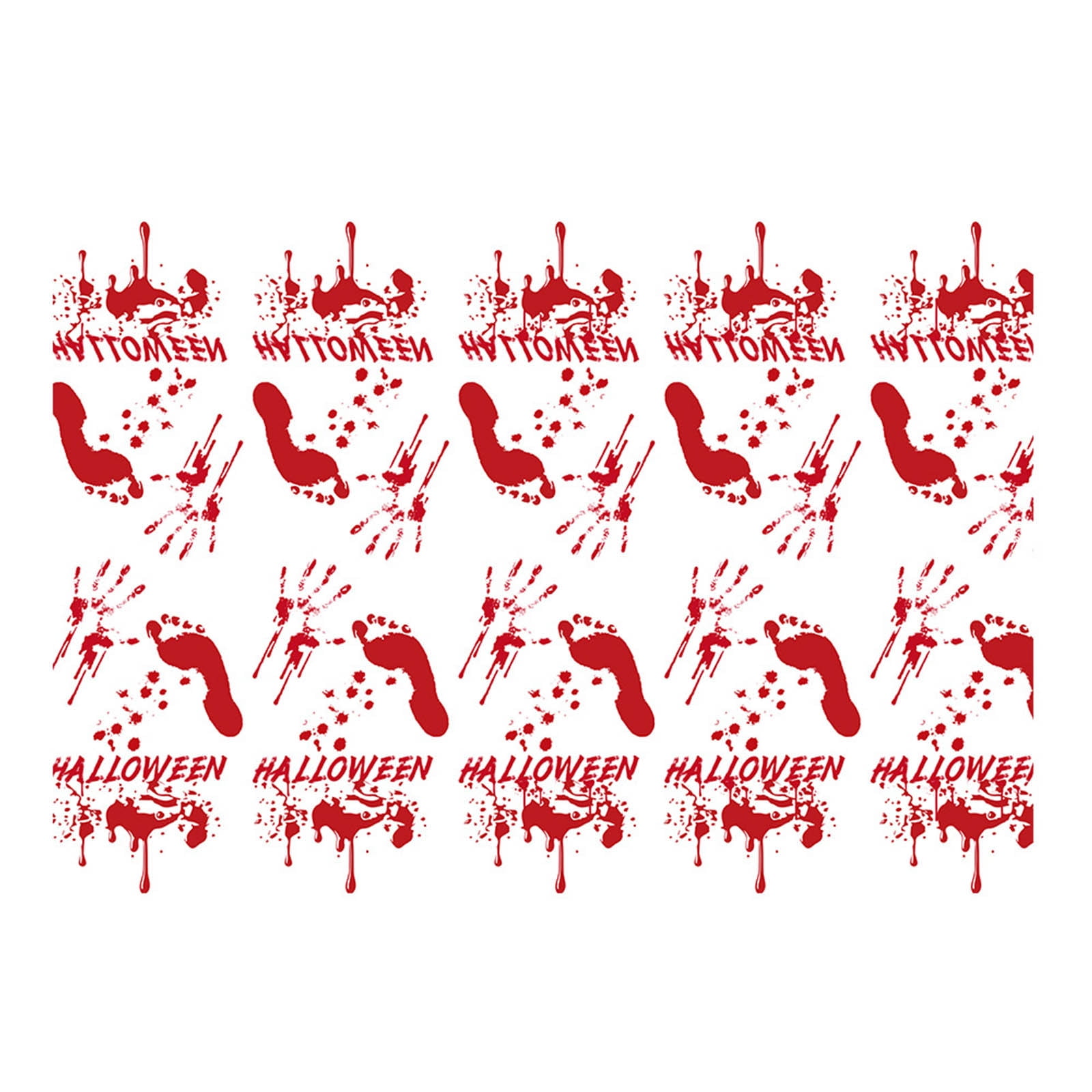 Tdxkok Halloween Bloody Handprint Plastic Tablecloth,Rectangular ...