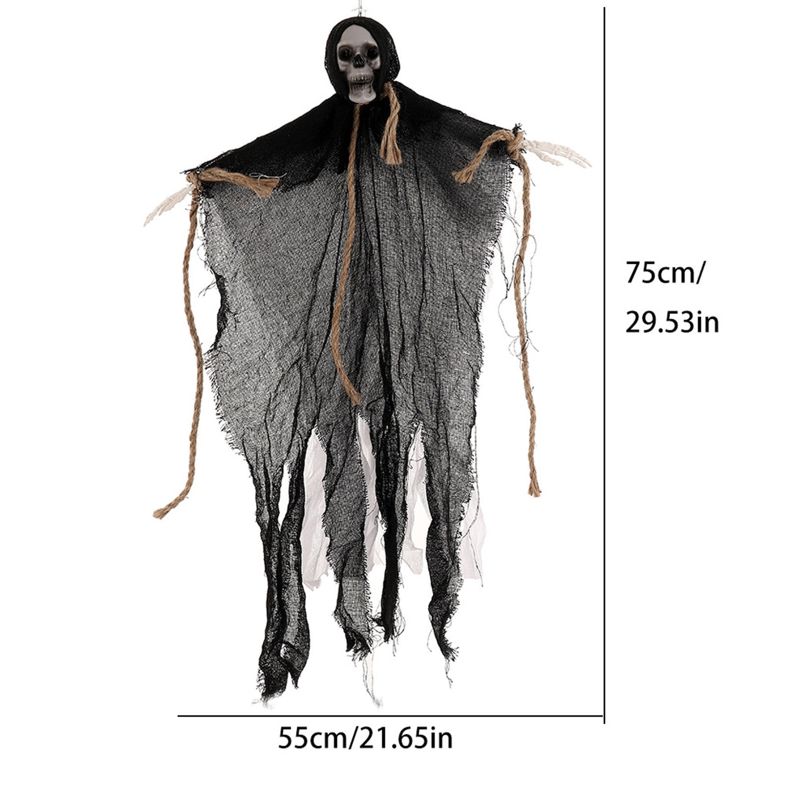 Tdxkok Halloween Rope Hanging Ghost Decoration,Skull Head Cloth Horror ...