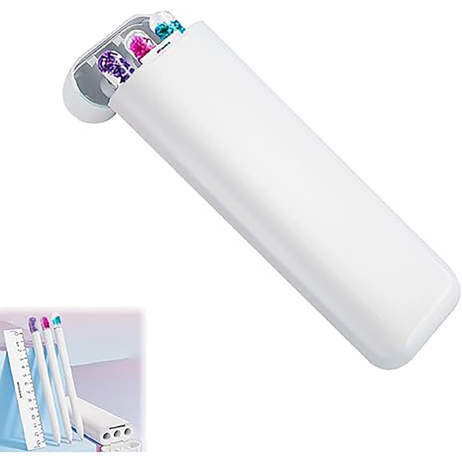 Tdxkok Three Pens Pencil Case,Compact Multi Functional Stationery ...