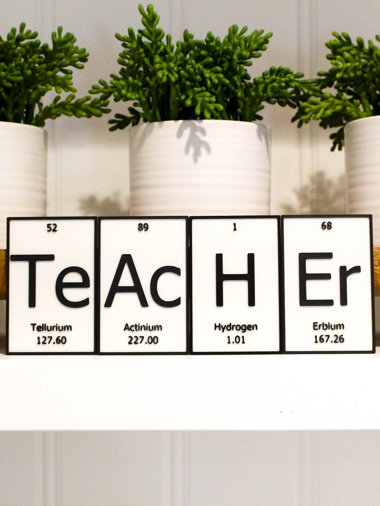 TeAcHEr | Periodic Table of Elements Wall, Desk or Shelf Sign - Walmart.com