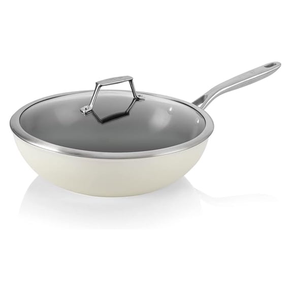 TeChef Collectioin | Ceramic Nonstick Flat Bottom Wok Stir Fry Pan with ...
