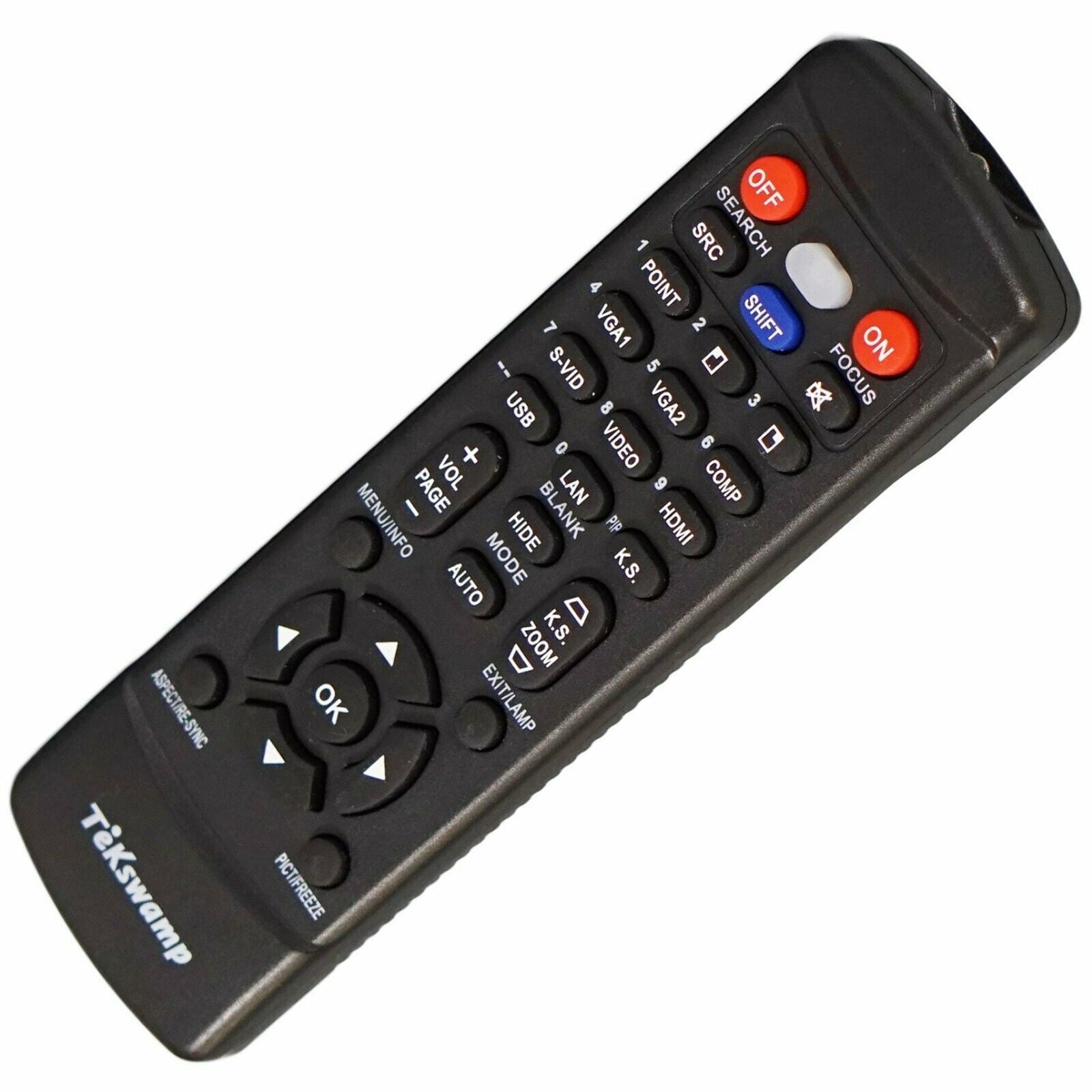 TeKswamp New Projector Remote Control for Acer AX326 AW327 AW317 PE-X35 PE-W35 HE-813J PD523 ...