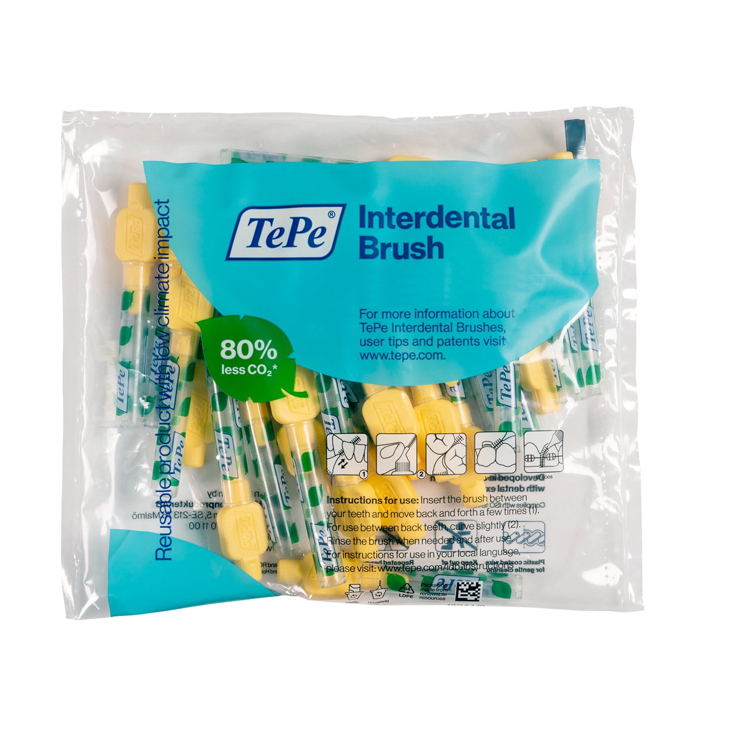 TePe Interdental Brush Extra Soft, Supersoft Dental Brush for Teeth ...