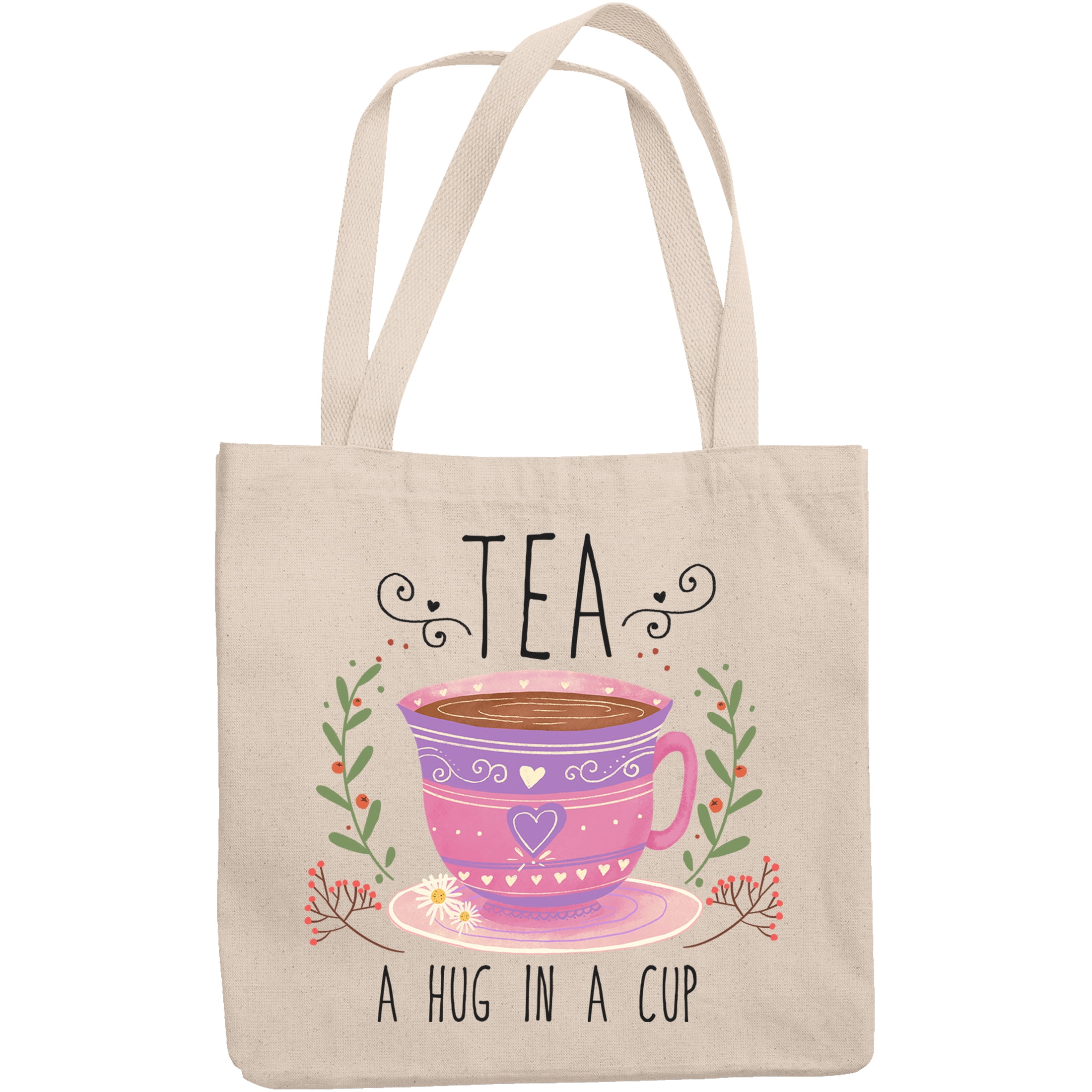 Tea, A Hug in a Cup Quote with Cute Hand Drawn Teacup or Cup of Tea Art ...