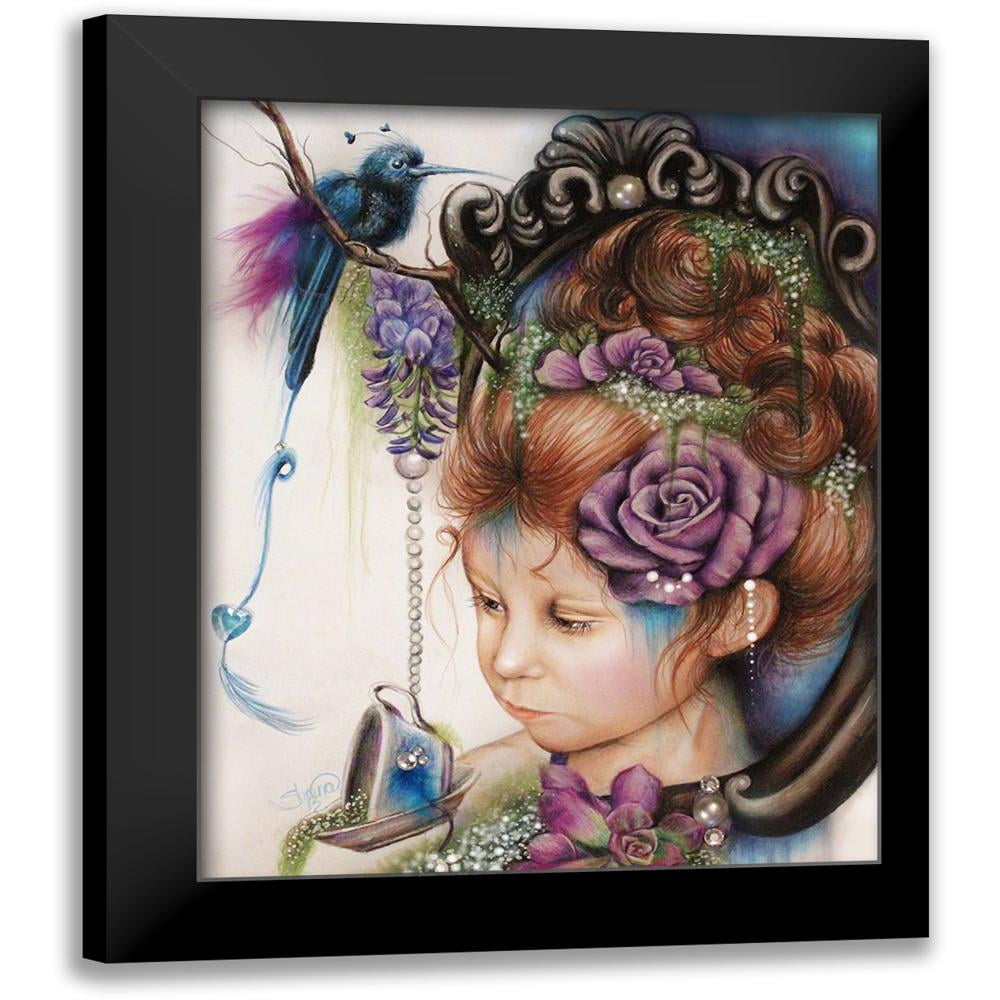 Tea And PeriWinkle - Tea Series 15x18 Black Modern Framed Museum Art ...
