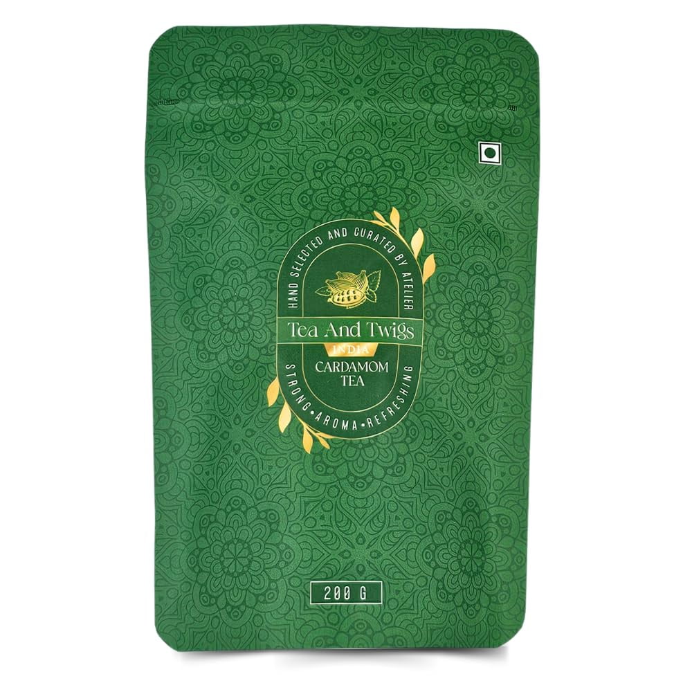 Tea And Twigs Strong Cardamom Tea - 200gm, 7.05 Ounce | Premium Indian ...