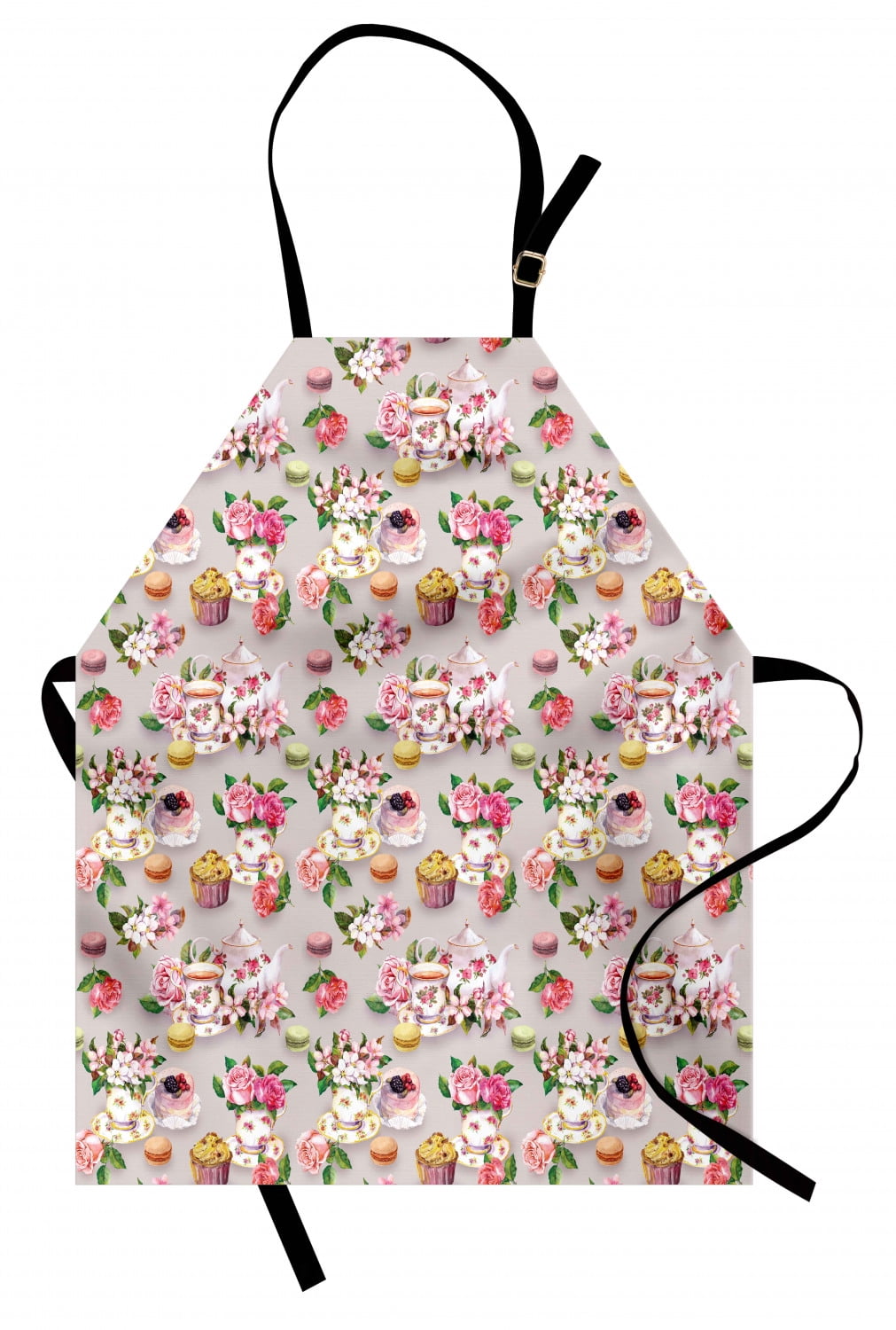 Tea Apron British Design Old Vintage Retro Image of Antique Tea Set ...