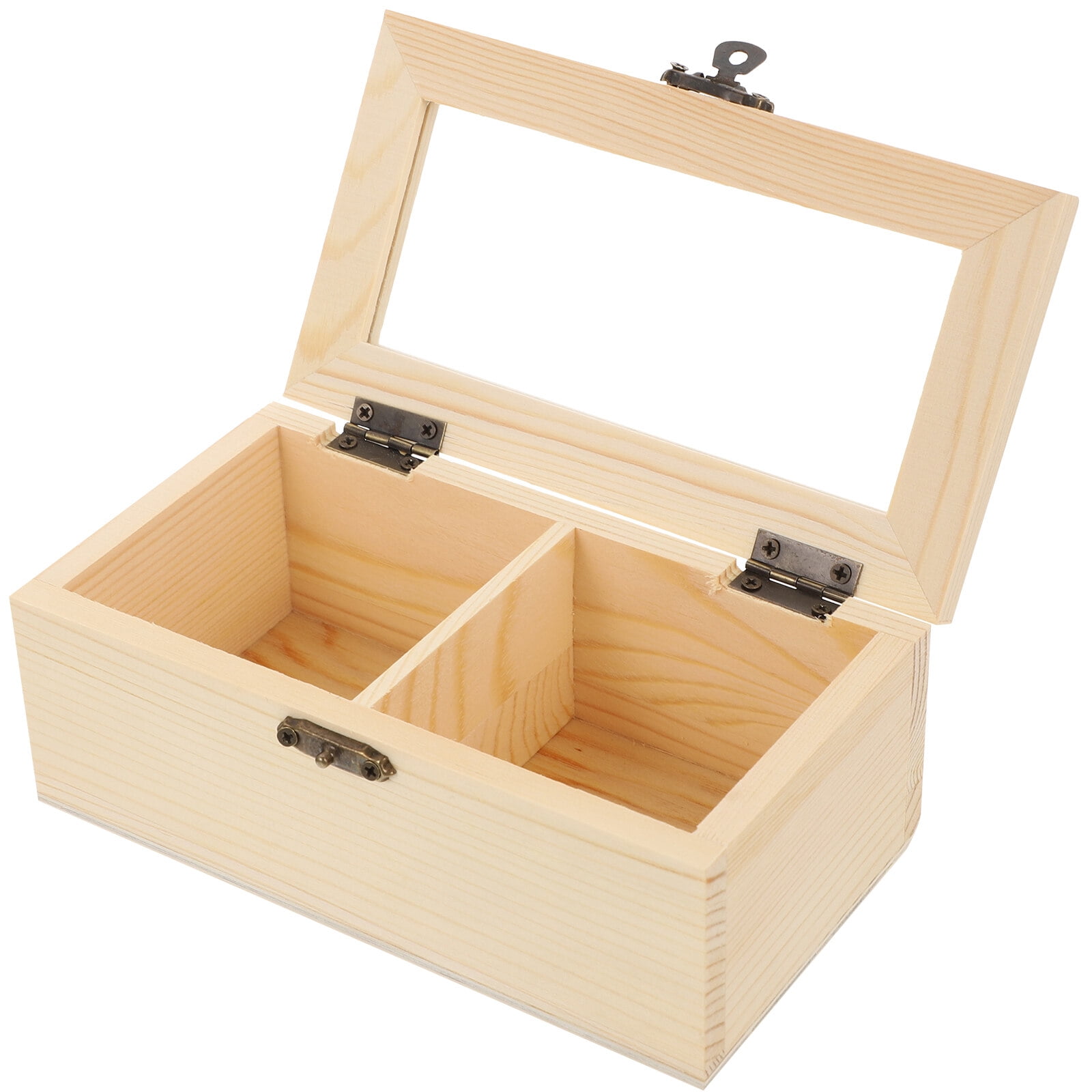 Tea Bag Holder 2 Compartment Organizer Wooden Sugar Packets Tea Bag ...