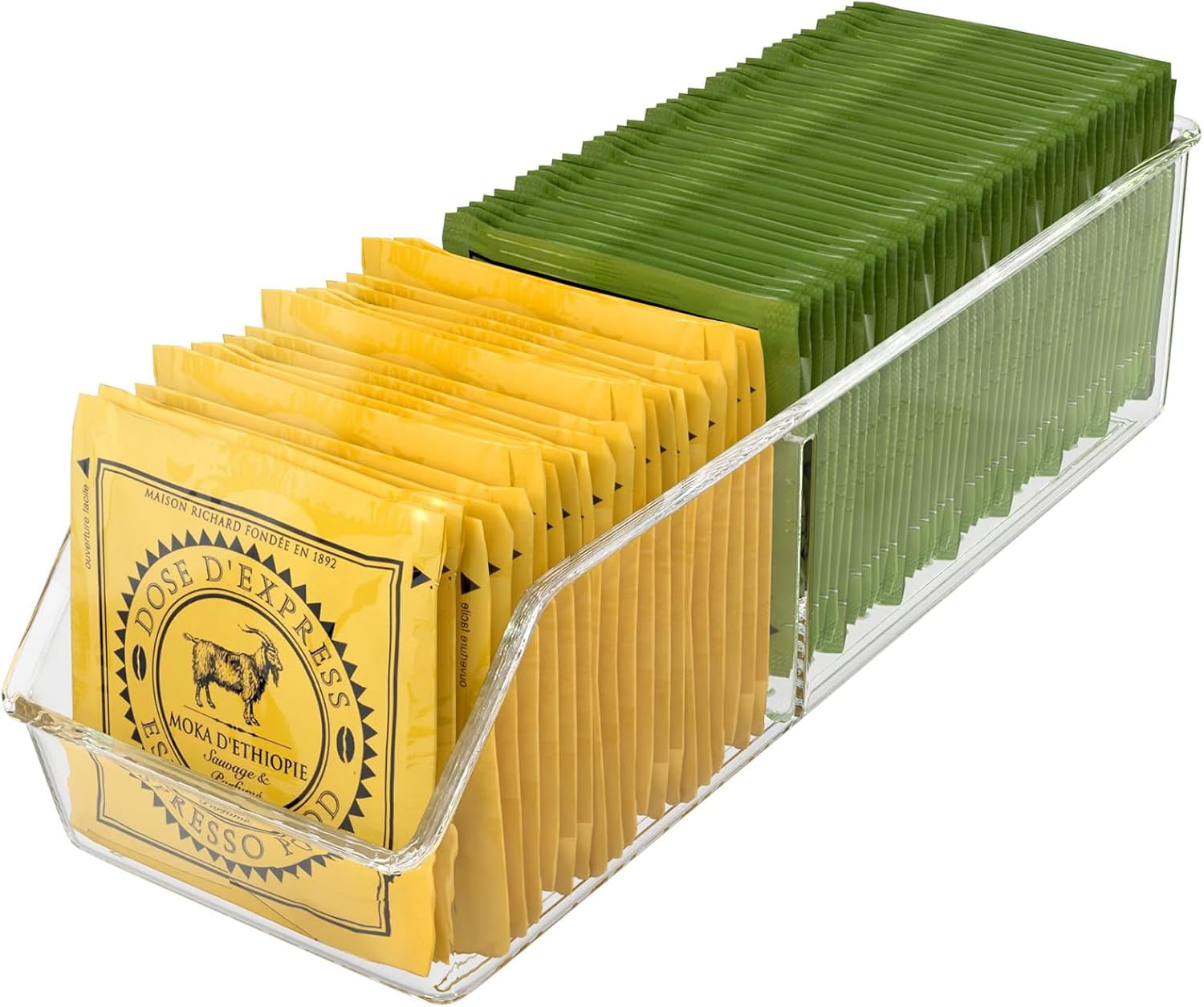 Tea Bag Organizer Clear Plastic Tea Bag Storage Holder for Pantry ...