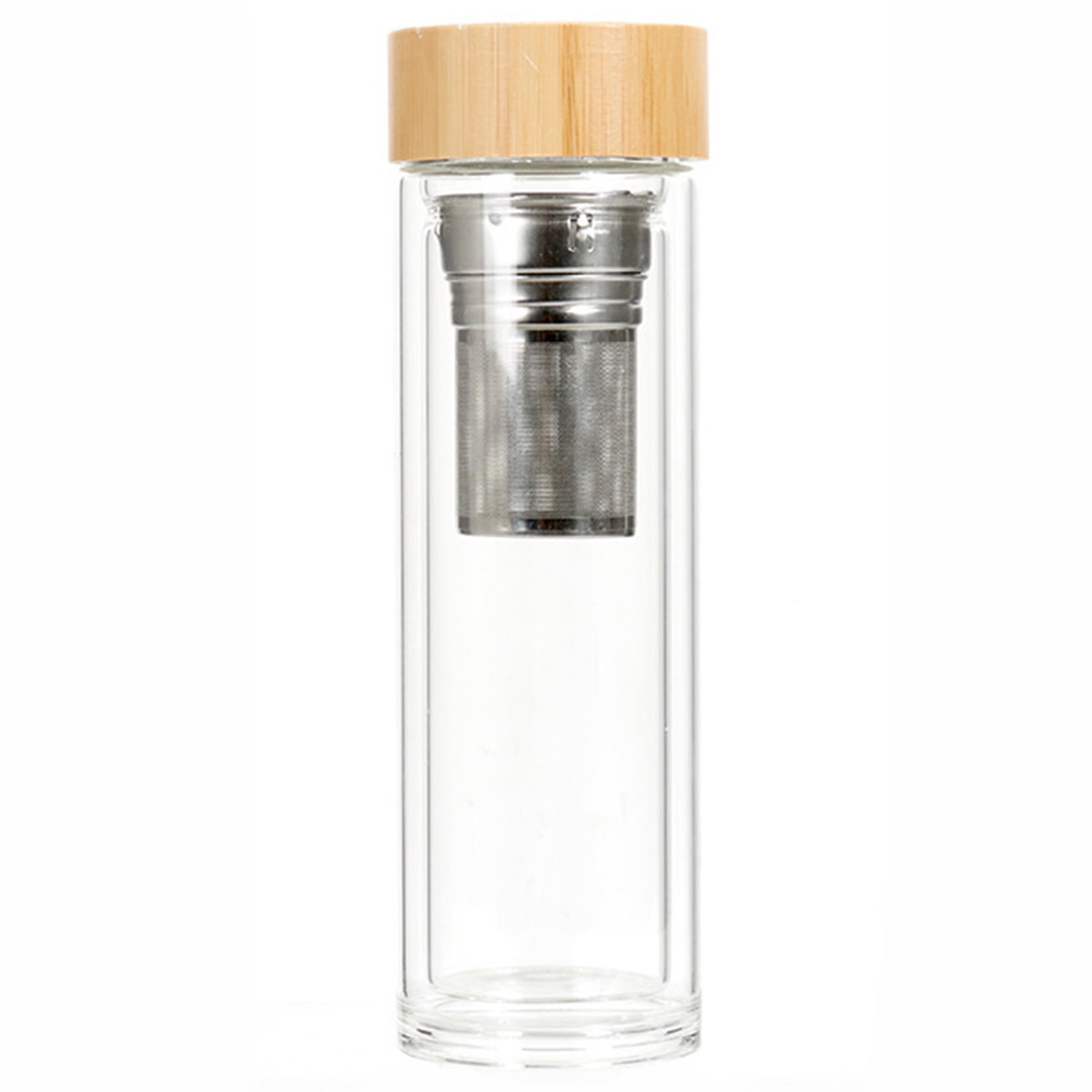 Tea Bottle With Strainer 450 Ml, Double-Walled Tea Maker Glass-Style273 ...