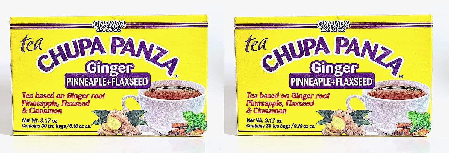 Tea CHUPA Panza, Tea Based ONGINGER Root, PINNEAPPLE, Flaxseed ...