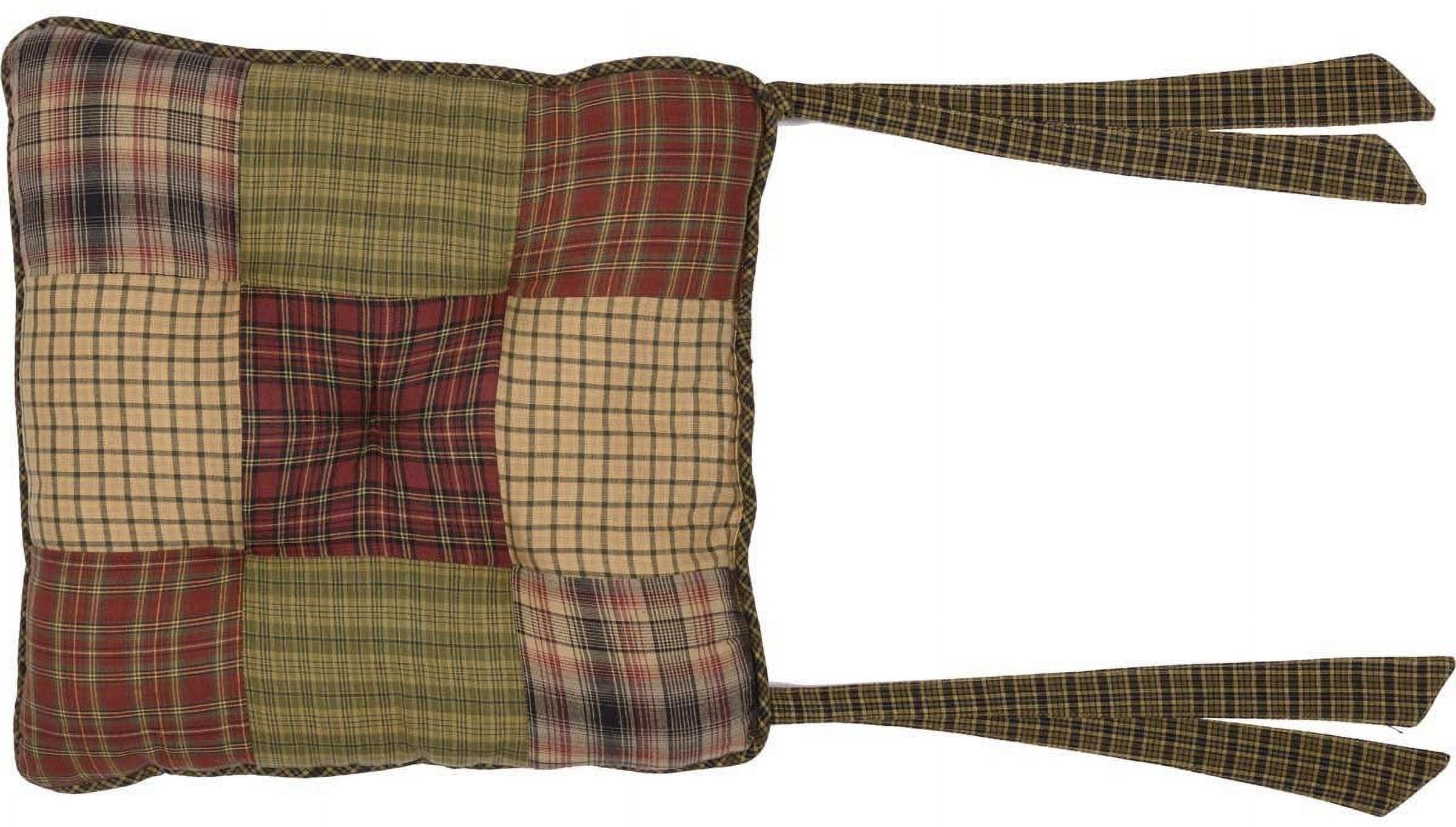 Tea Cabin Chair Pad Patchwork Log Cabin Country Rustic Design, Moss ...