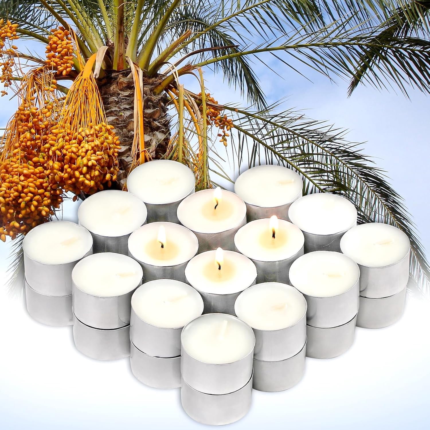 Tea Candles 100 Pack 6 Hour Burn Time,Unscented Tea Lights Candles for ...