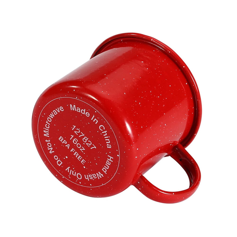 Tea Container Starryligth Pattern Enamal Mug Curled Enamel Cup Ceramic ...