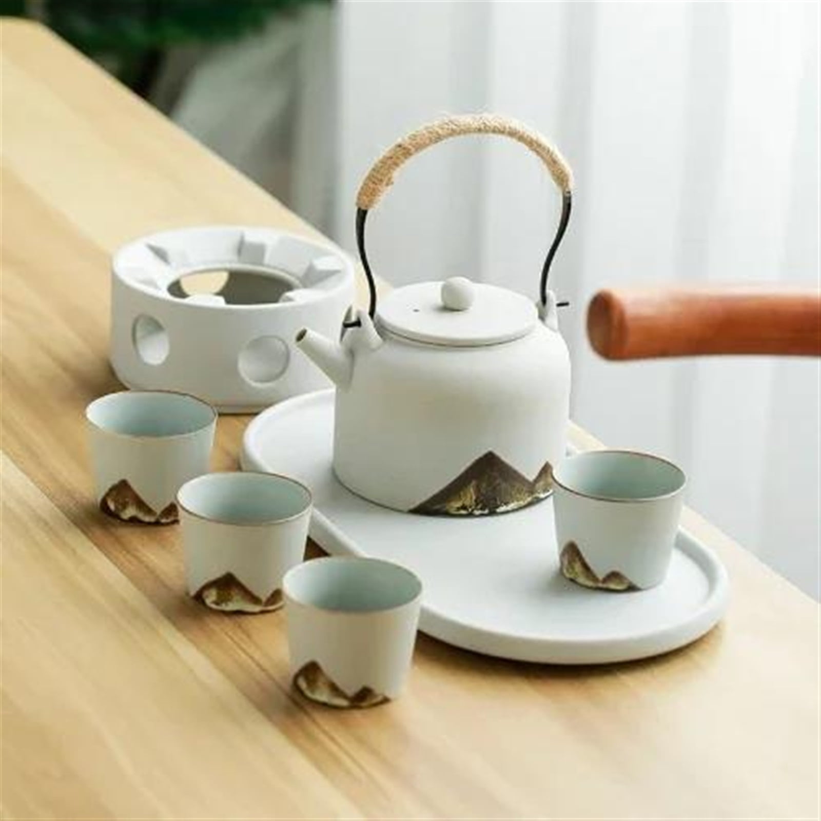 Tea Cup Set Can Be Heated Teapot Ceramics Kung Fu Tea Set Japanese ...