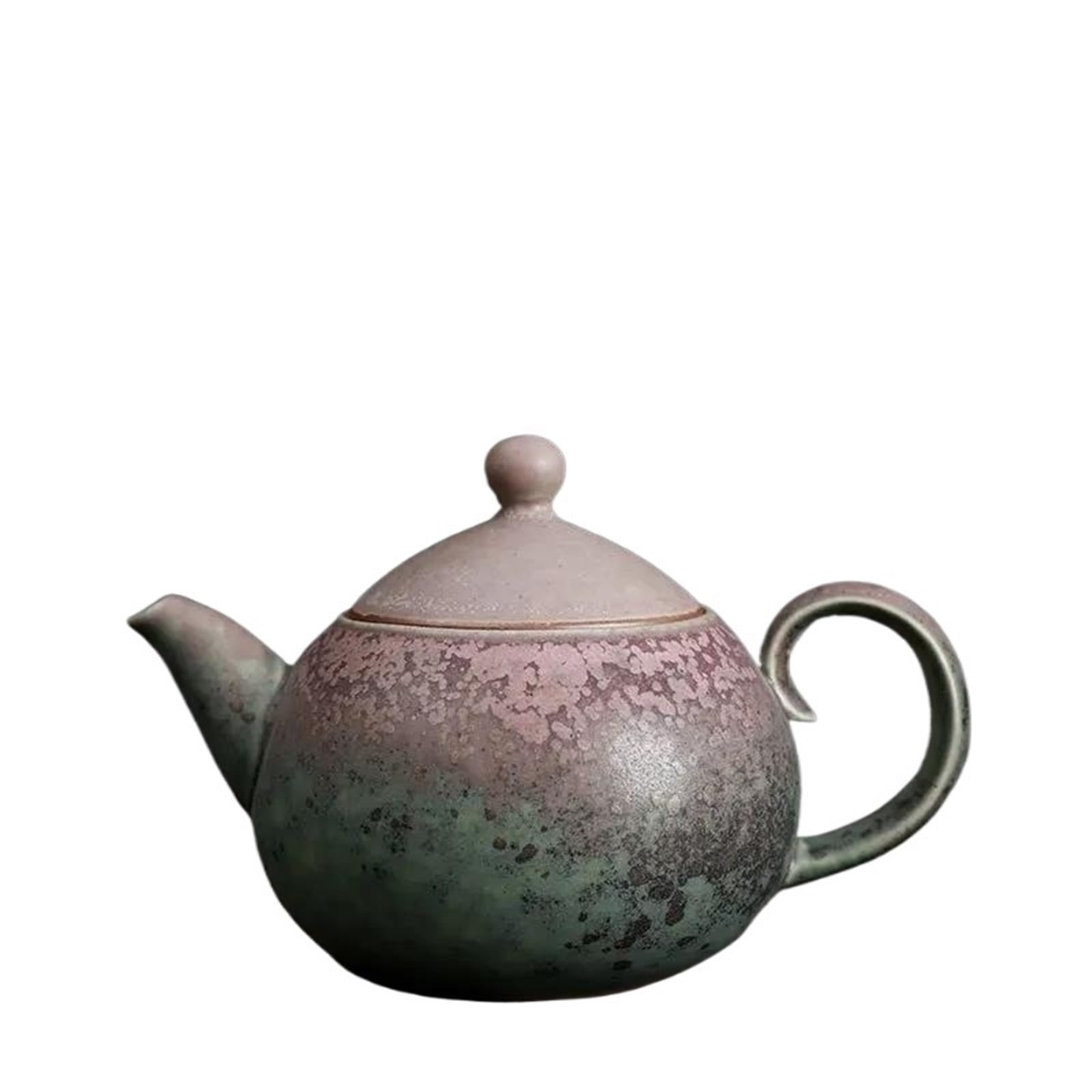 Tea Cup Set Kung Fu Tea Set Vintage Brewing Teapot Rough Pottery Rust ...