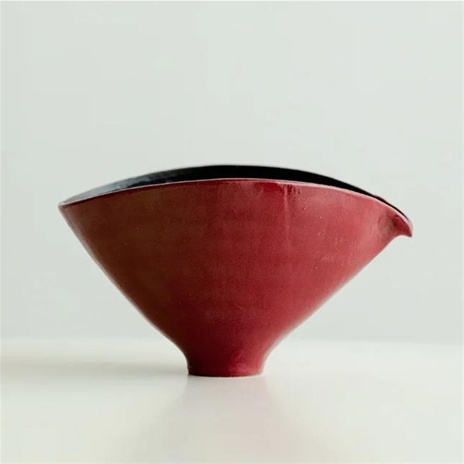 Tea Cup Set Retro Rough Pottery Fair Cup 120ml Flat Body Tea Pitcher ...