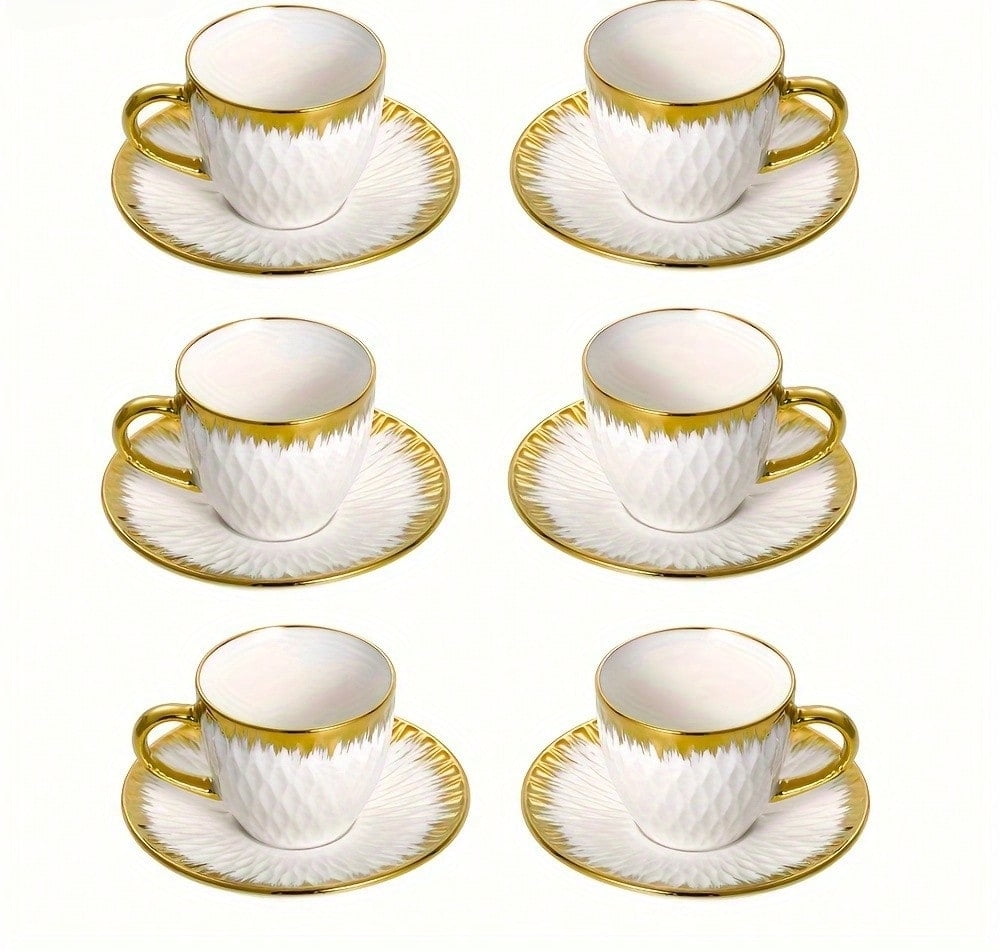 Tea Cups And Saucers Set Of 6, Tea Cups And Saucers Set With Gold Trim ...