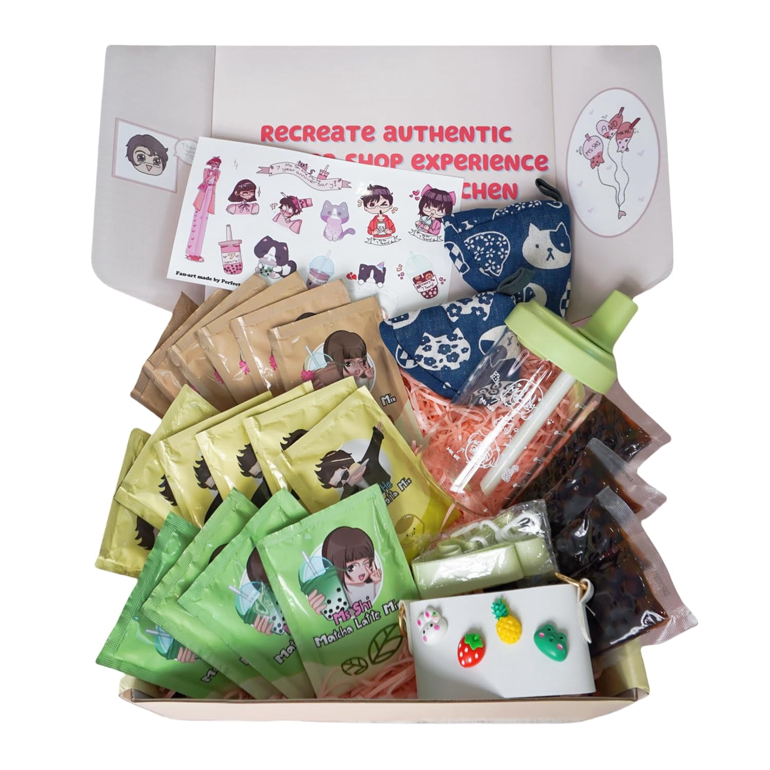 Tea DIY Kit - Bubble Pearl, Brown Sugar , Black Tea, Matcha, Panna ...