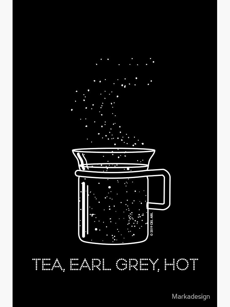 Tea, Earl Grey, Hot - Captain Picard, Star Trek TNG, Star field (dark ...