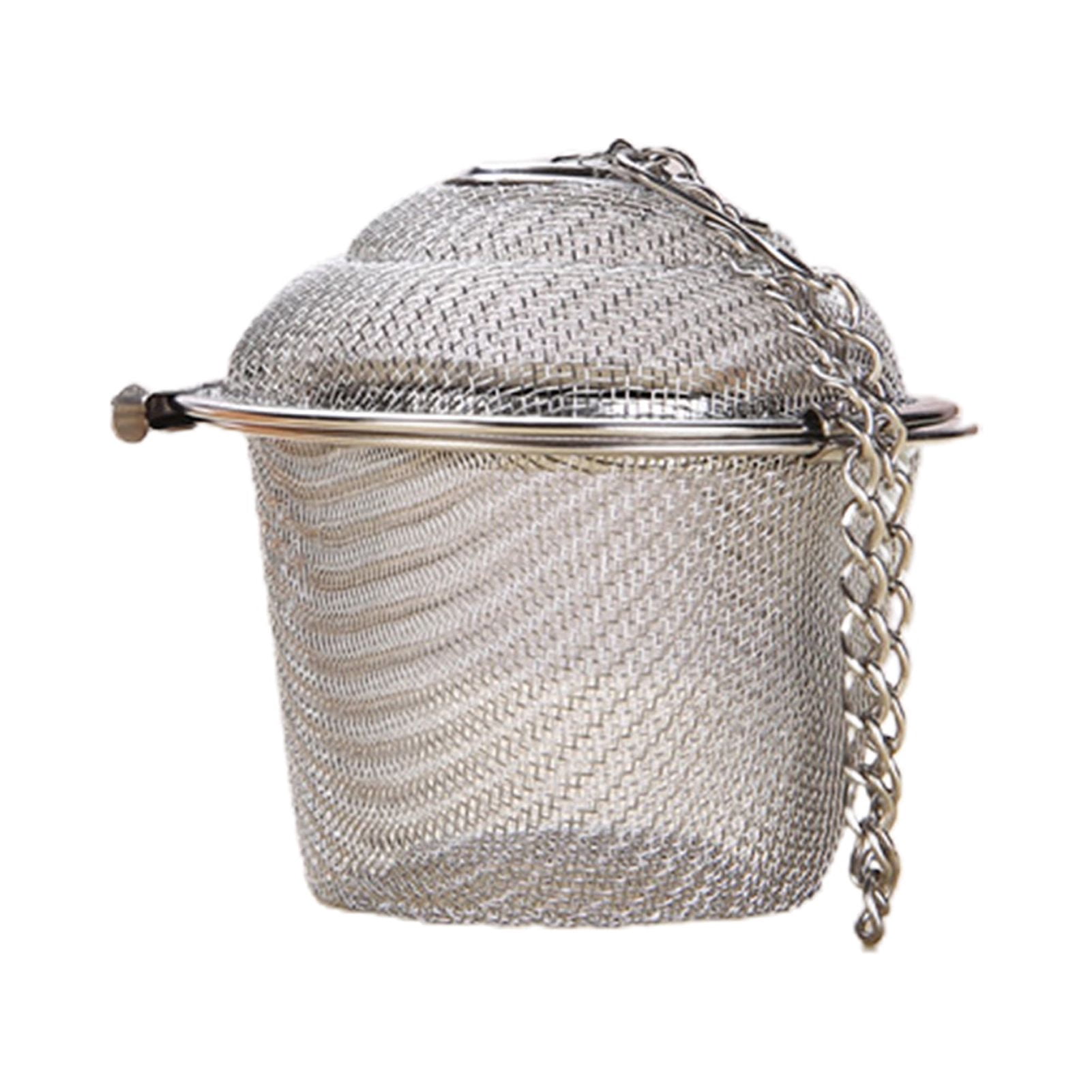 Tea Filter Dual Buckle Large Capacity Stainless Steel Extra Fine Mesh ...