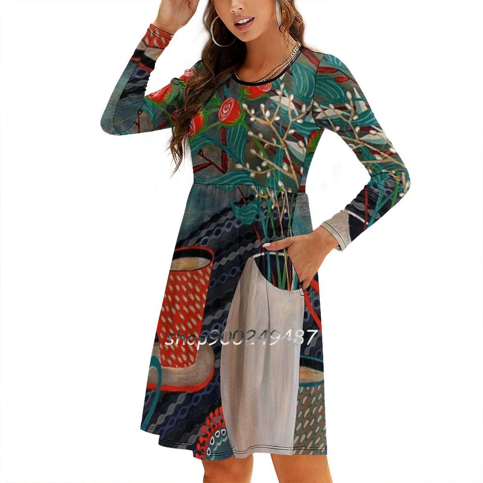 Tea For Two' Sweetheart Knot Flared Dress Fashion Design Large Size ...