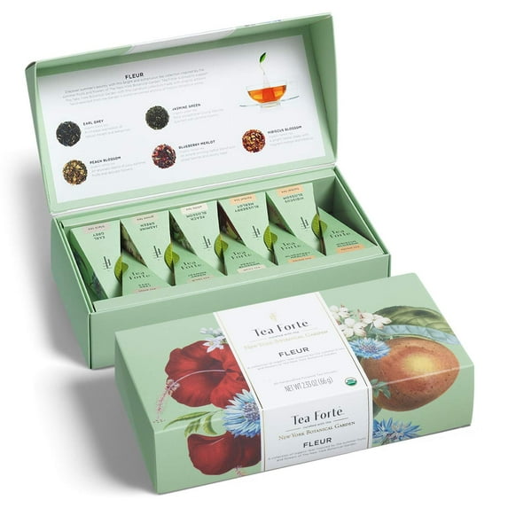 Tea Forte Petite Presentation Box Tea Samplers, Assorted Variety Tea ...