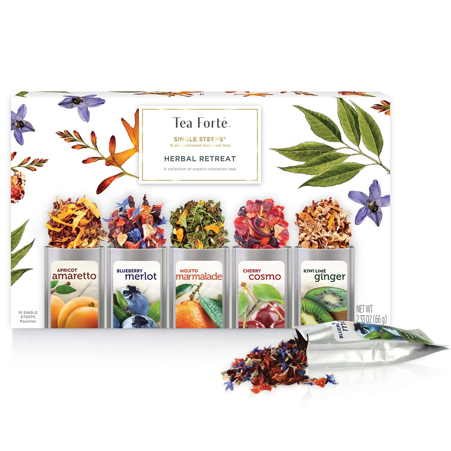 Tea Forte Single Steeps OKA4 Loose Leaf Herbal Retreat Premium Tea ...