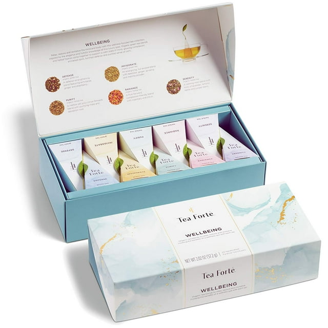 Tea Forte Wellbeing Organic Wellness Tea, Petite Presentation Box ...