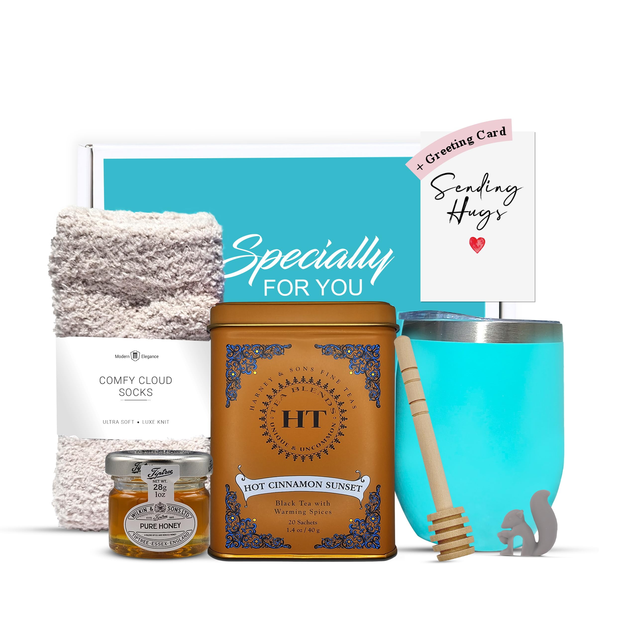Tea Gift Set for JKF25 Women - Thoughtful Get Well Gift Box with Cozy ...