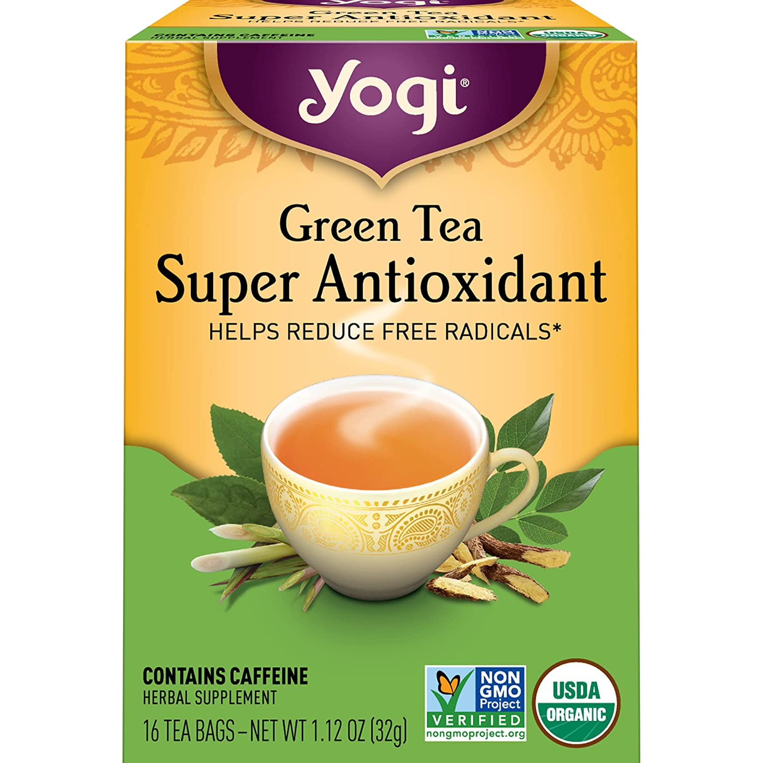 Tea - Green Tea Super Antioxidant (6 Pack) - Organic Green Tea Blend to ...
