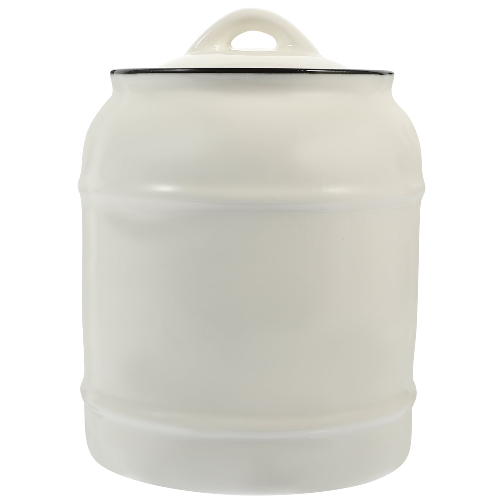 SHOWERORO Ceramic Canister for Tea Black Ceramic Storage Container 1Pcs ...