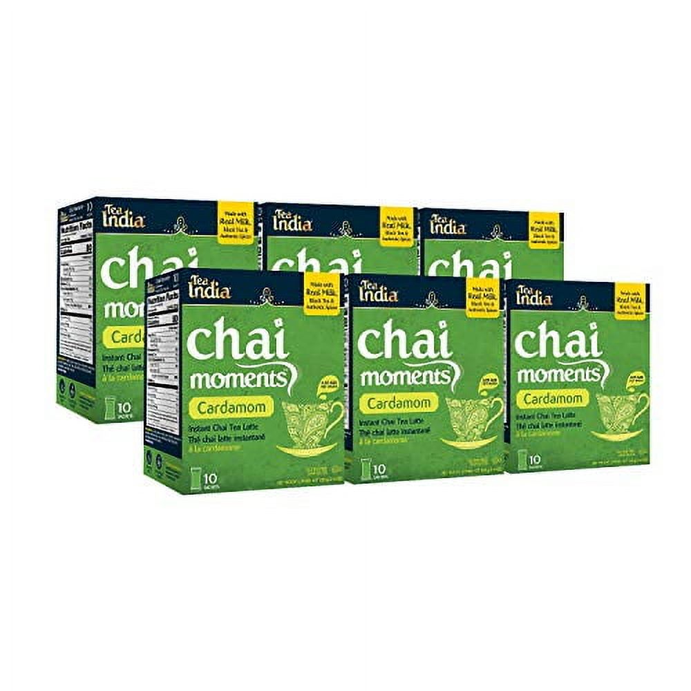 Tea India Chai Moments Cardamom Chai Tea Instant Latte Mix Flavorful ...