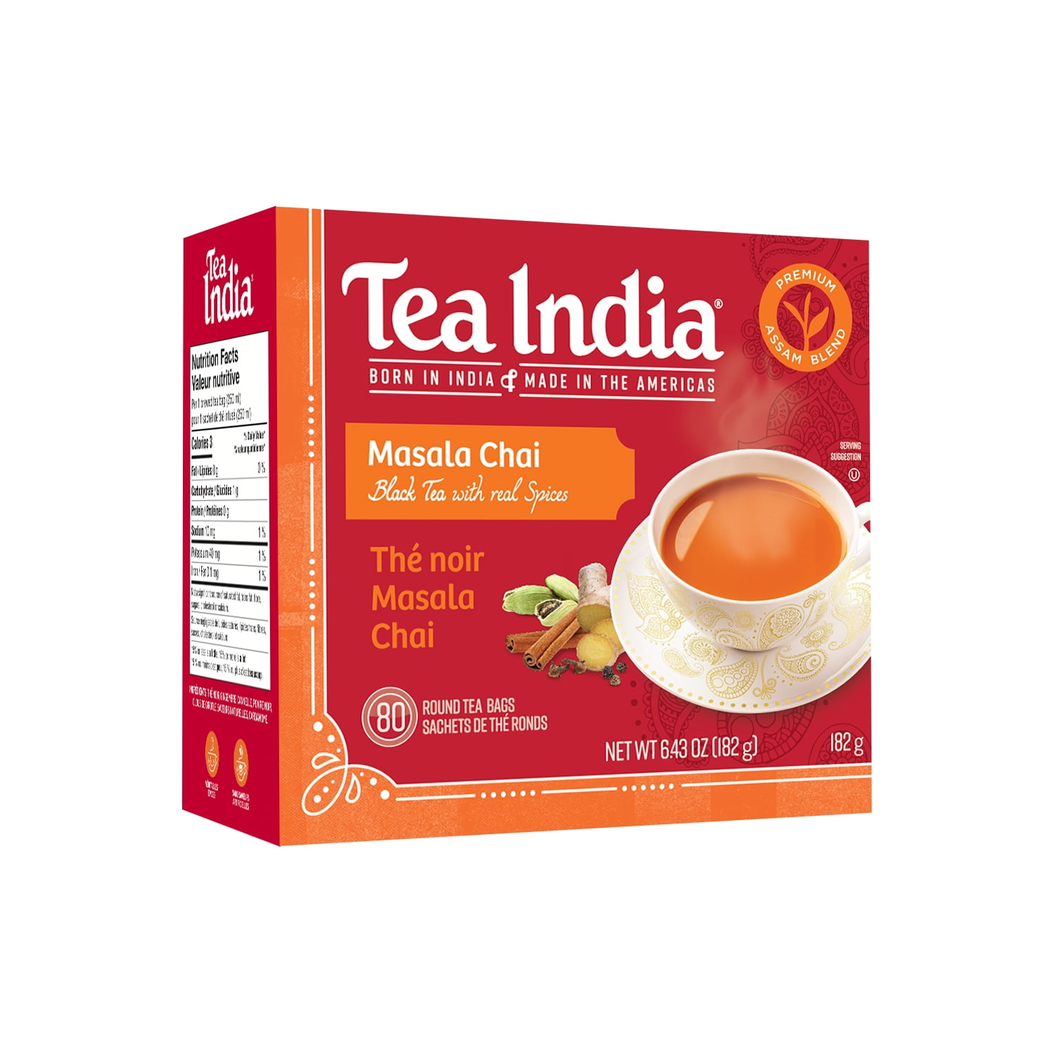 Tea India Masala Chai, Flavorful Blend of Black Tea & Natural Spices ...