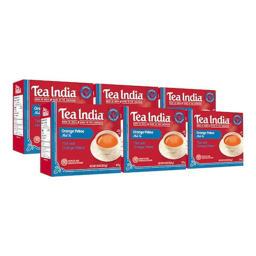 Tea India Orange Pekoe Black Tea, 80 individual Bags, 6Count - Walmart.com