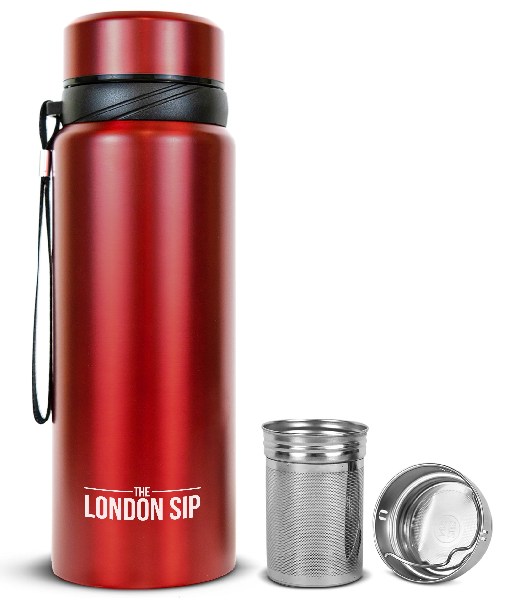 Tea Infuser Bottle 25oz, Red - Walmart.com