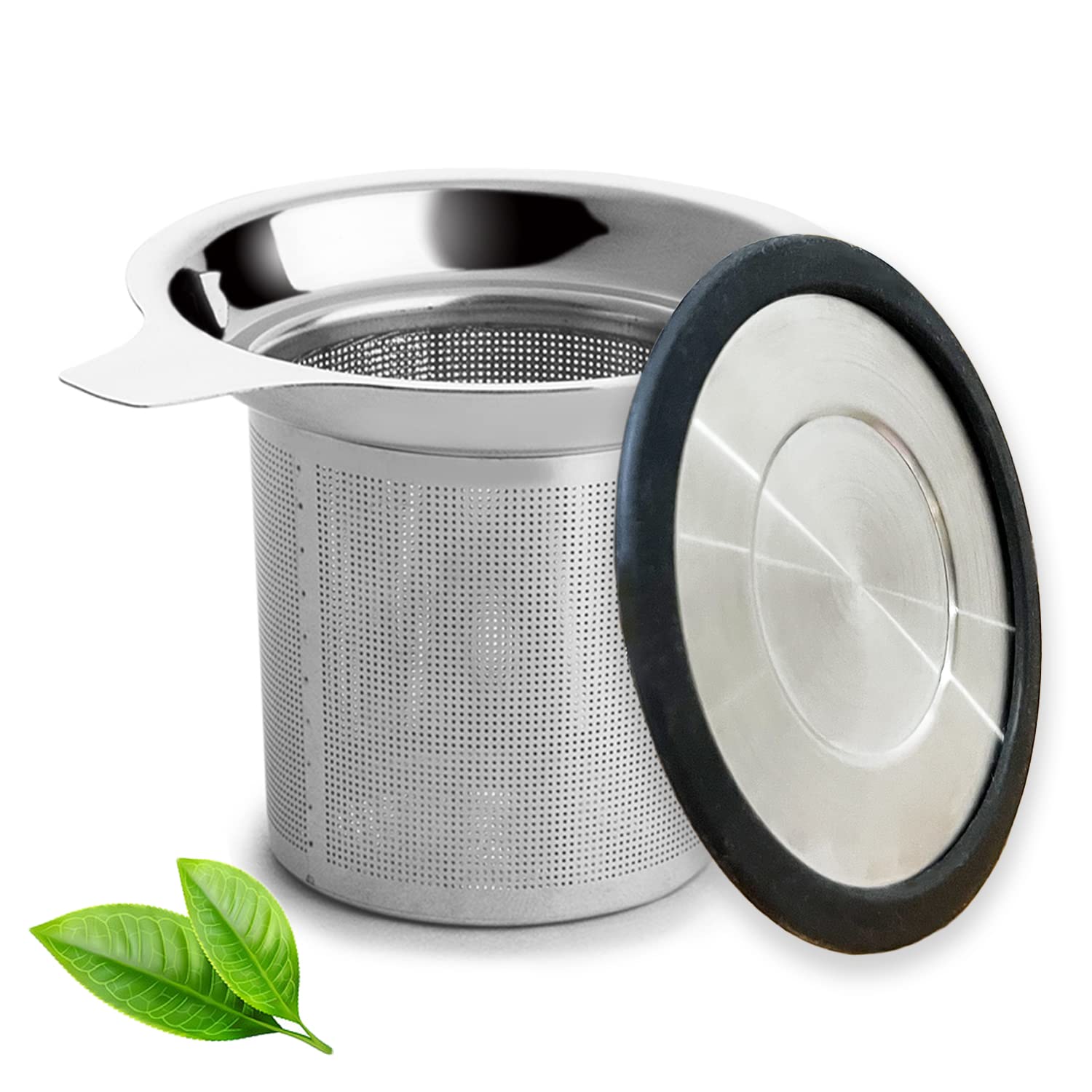 Tea Infuser, Extra Fine Mesh Tea Strainer with Silicone Lid, 304 ...
