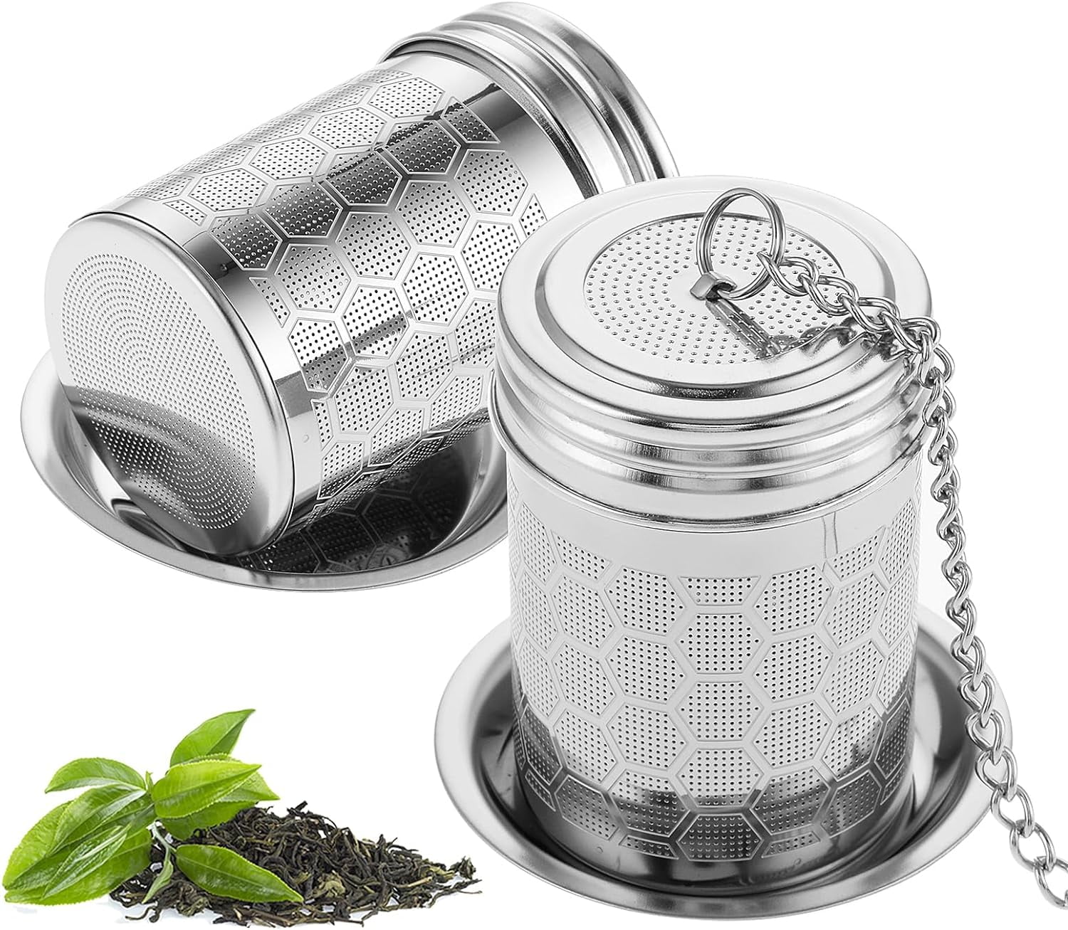 Tea Infuser for Loose Tea, 2PCS 304 Stainless Steel Tea Strainers for ...