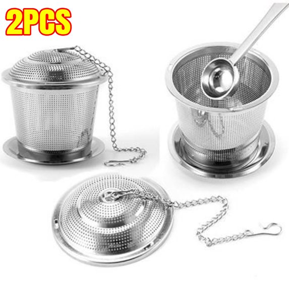 Tea Infuser (Set of 2) with Tea Scoop and Drip Dray - Ultra Fine Tea ...