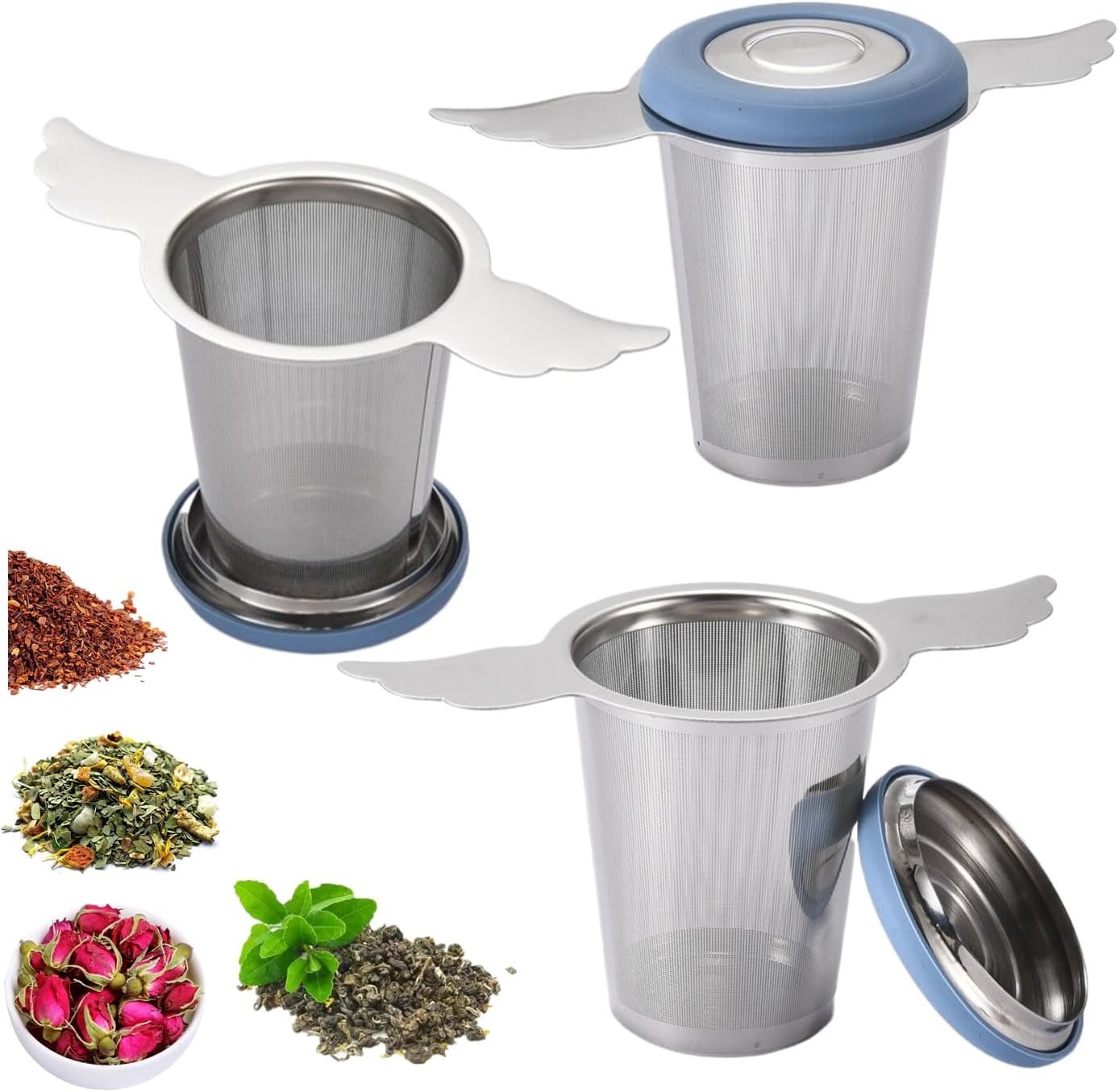 Tea Infuser Steeper Basket Extra Fine Mesh for Loose Leaf Tea Rooibos ...